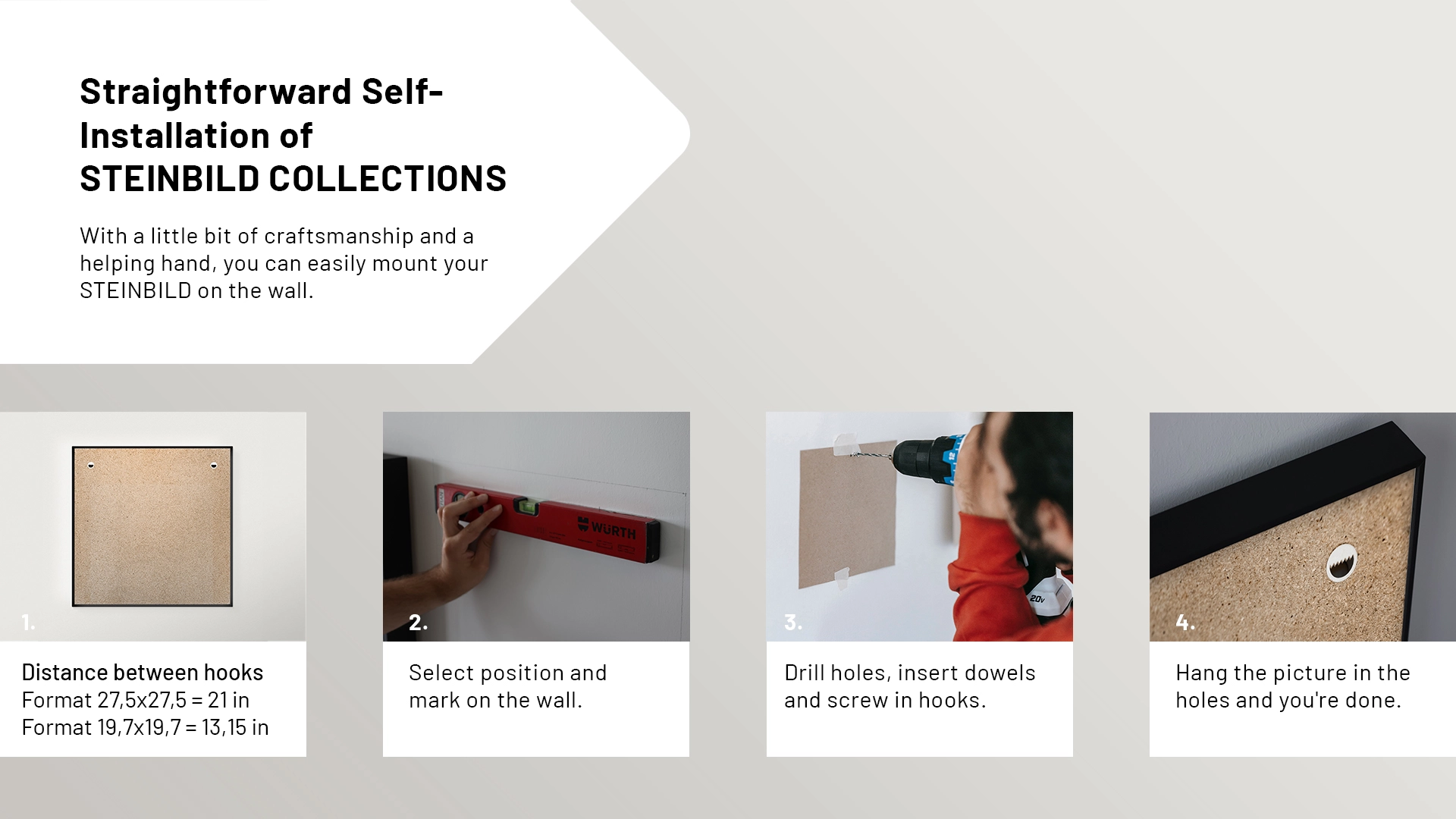 Mount STEINBILD yourself | STEINBILD